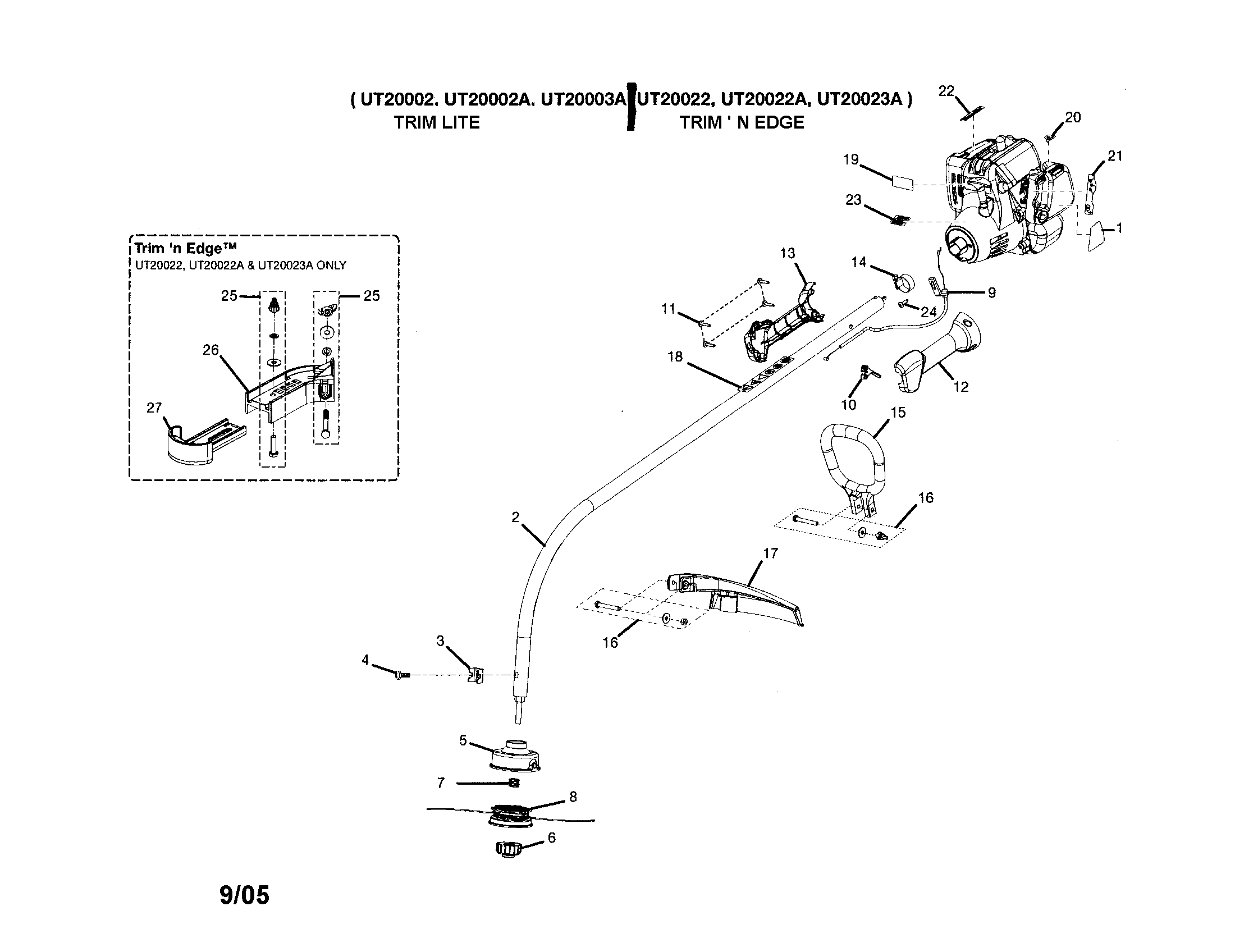 Homelite Ut32000 26cc String Trimmer Parts Diagram For Figure C