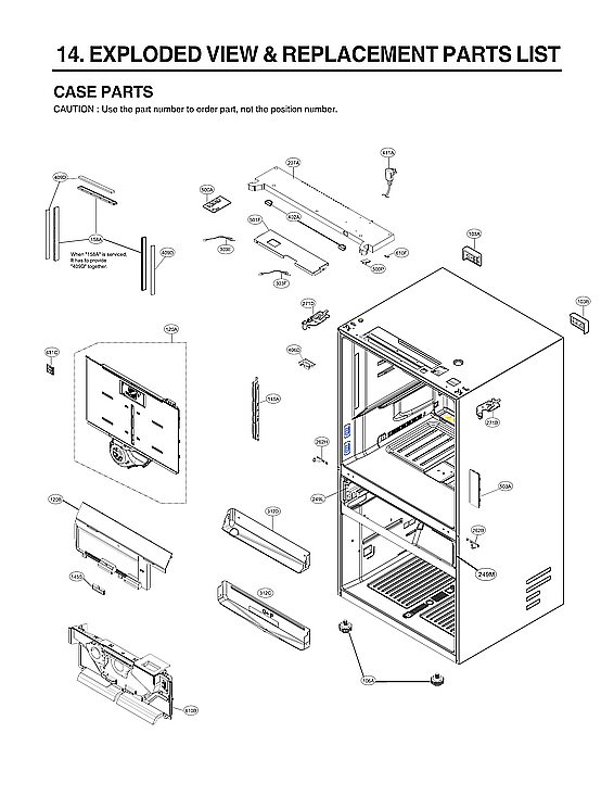 Official LG LRMDC2306S/00 bottom-mount refrigerator parts | Sears ...