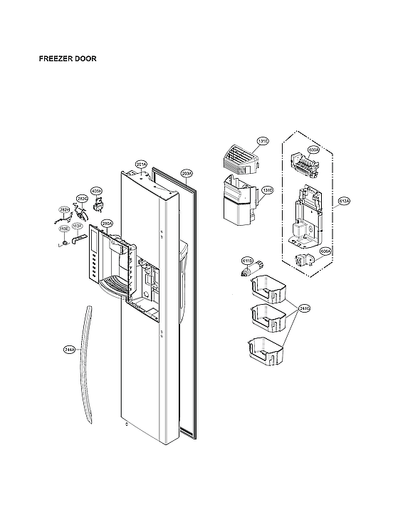 Official LG LSXS26326S/09 side-by-side refrigerator parts | Sears ...