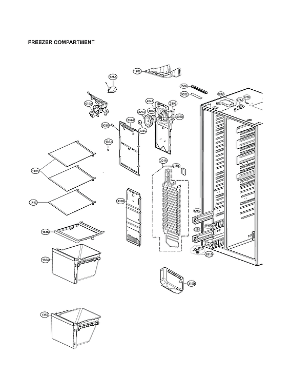 Official LG LSXS26326S/09 side-by-side refrigerator parts | Sears ...