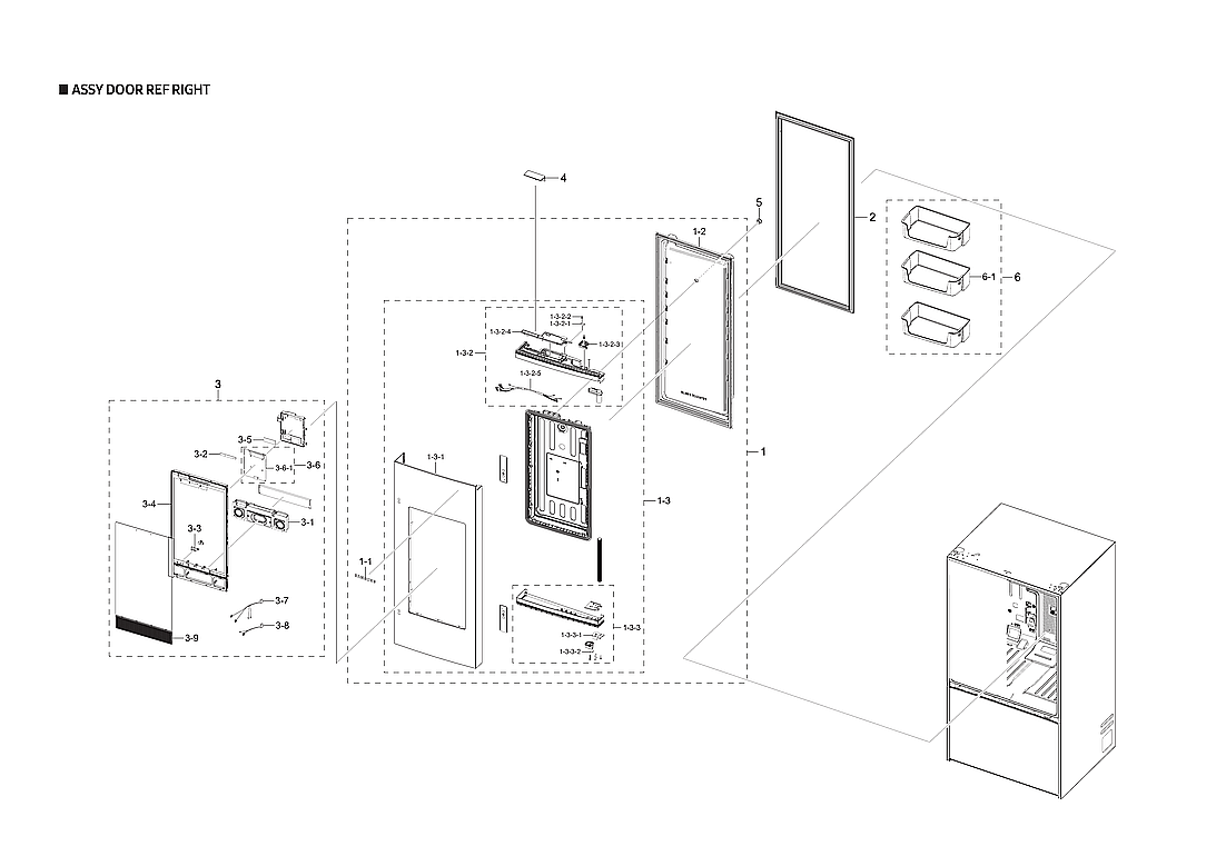 Official Samsung RF27T5501SR/AA-00 bottom-mount refrigerator parts ...