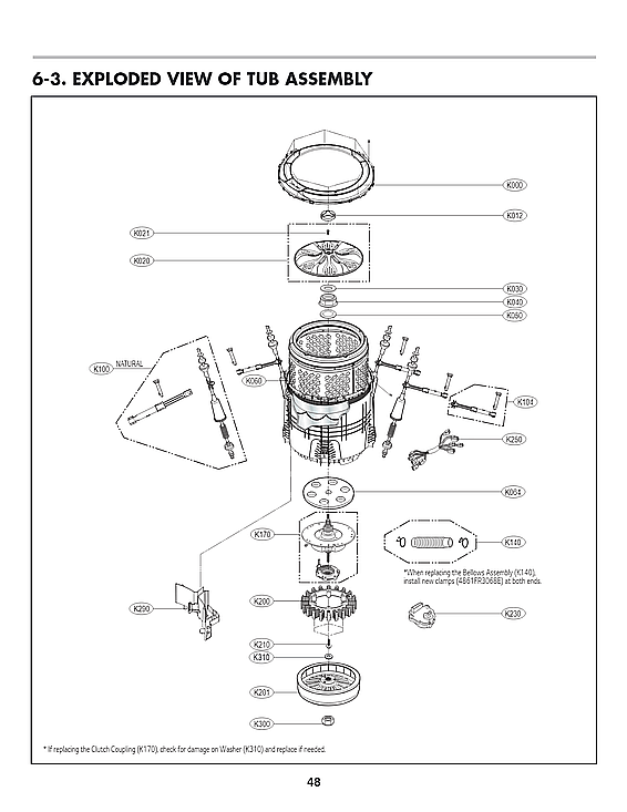 Official LG WT7400CW/00 washer parts | Sears PartsDirect