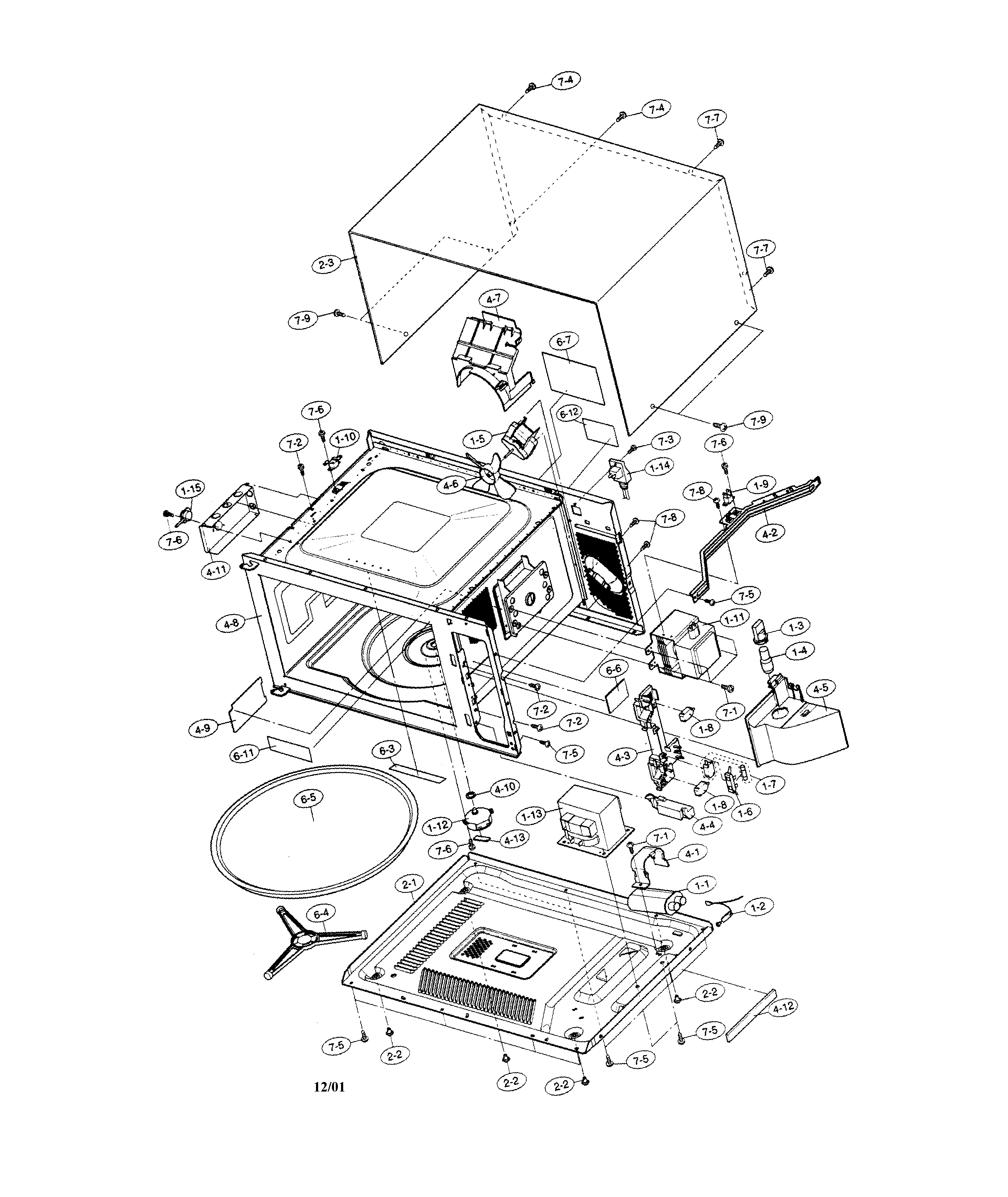 Official Sharp R-530ES countertop microwave parts | Sears PartsDirect