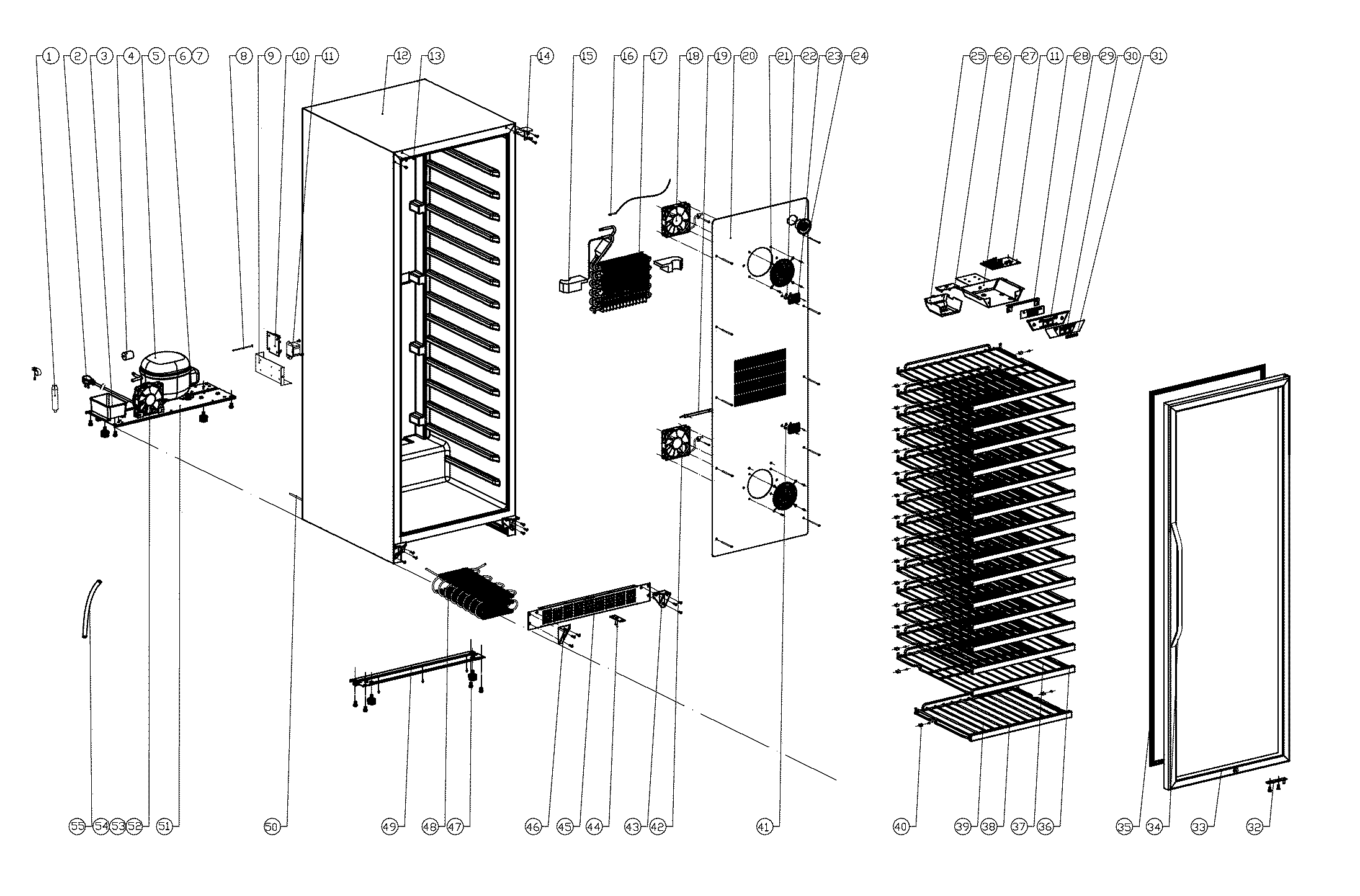Official Edgestar CWR1661SZ wine & beverage cooler parts | Sears ...