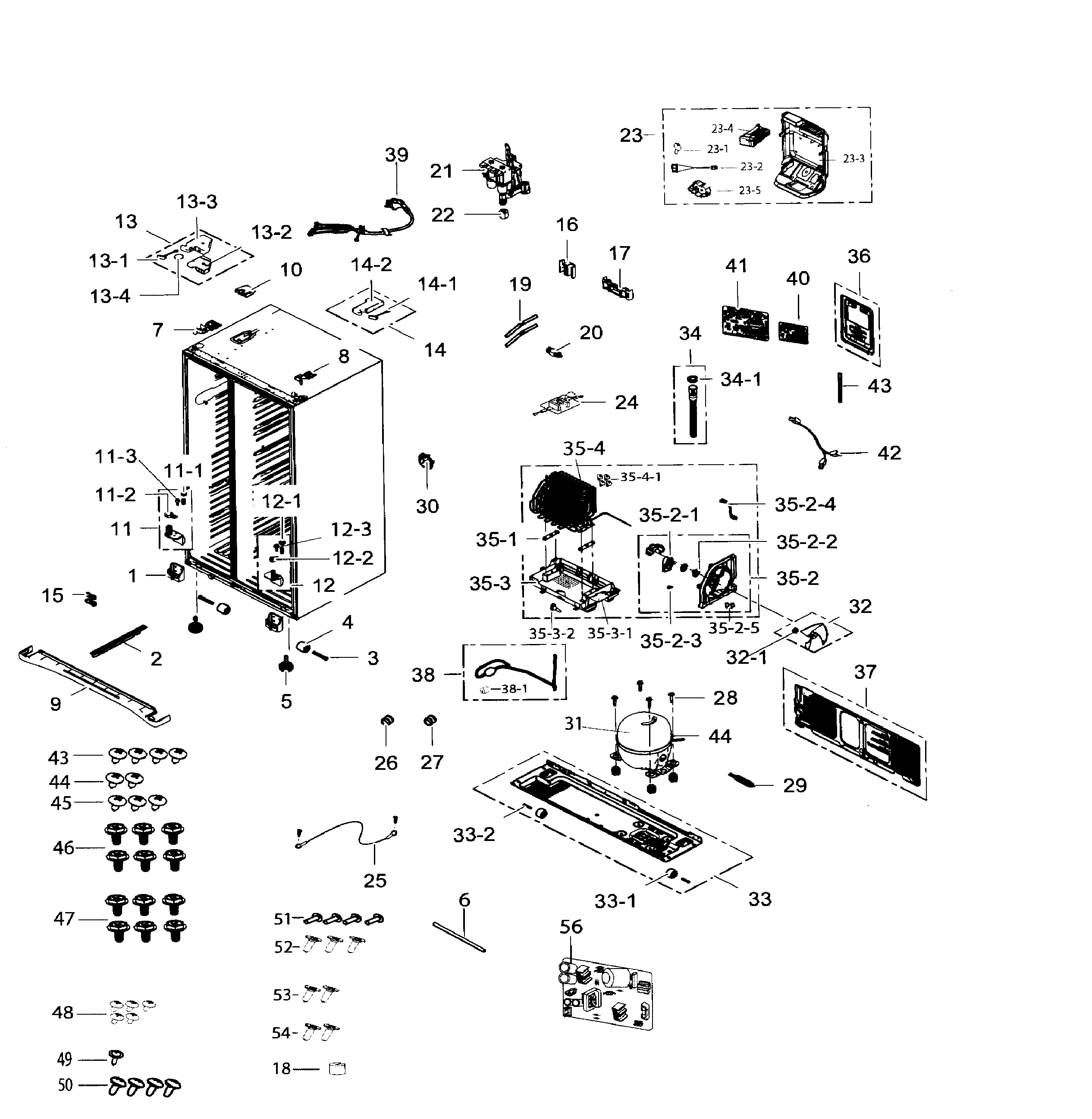 Official Samsung RS265TDRS/XAA-IN01 refrigerator parts | Sears PartsDirect
