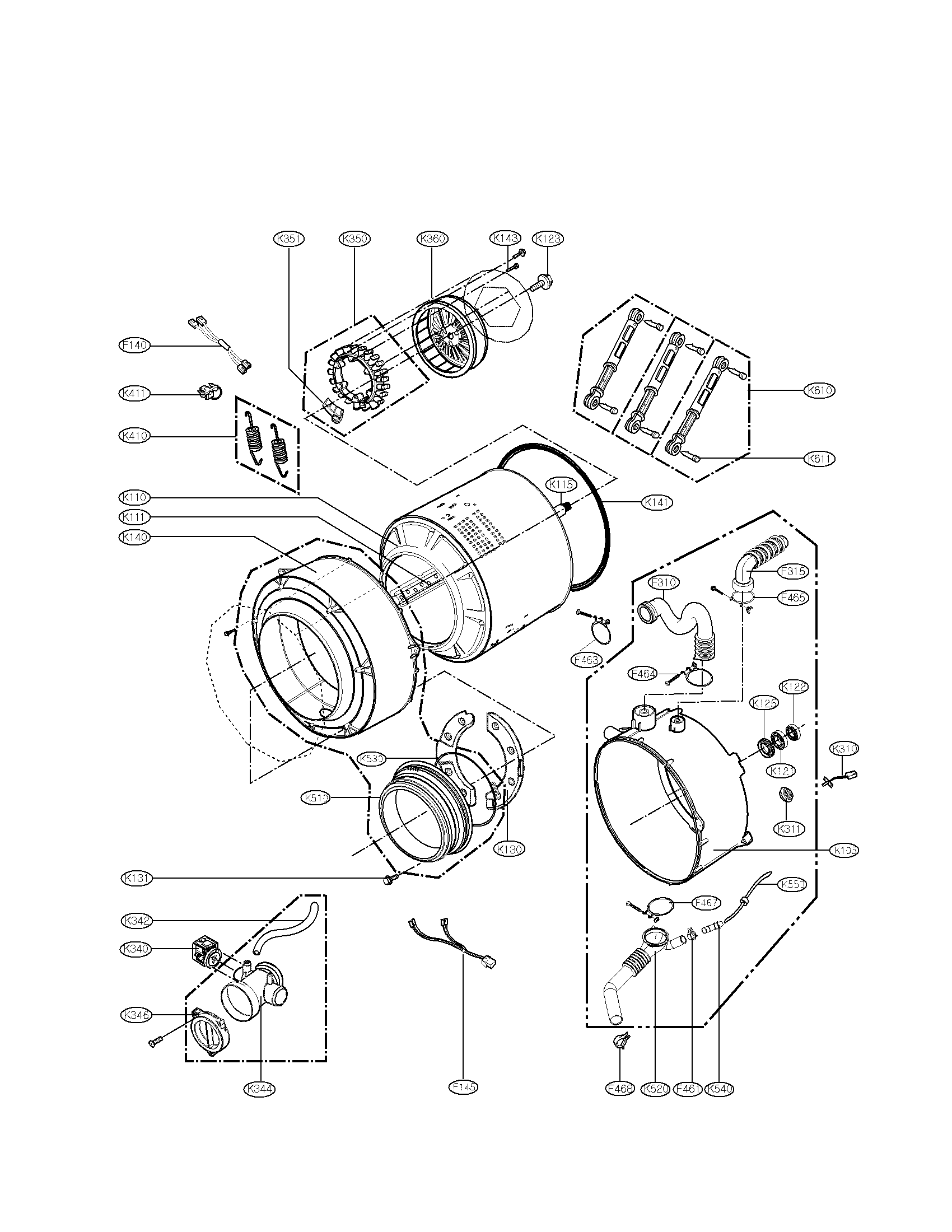 Official LG WM2010CW washer parts | Sears PartsDirect