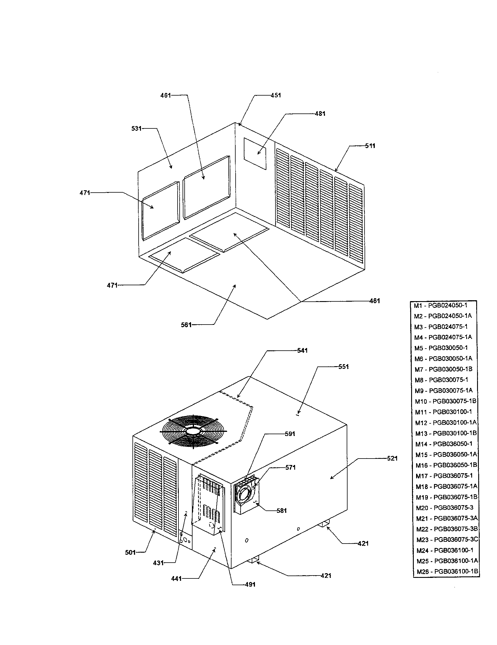 Official Goodman PGB030075-1 heating & cooling combined unit parts ...