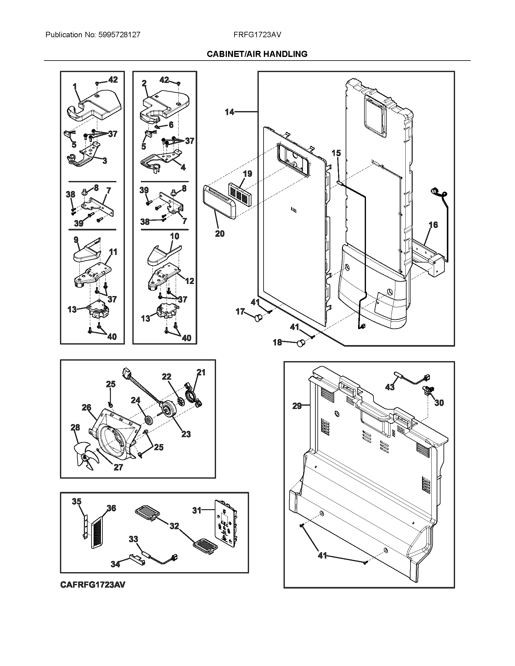 Official Frigidaire FRFG1723AV bottom-mount refrigerator parts | Sears ...