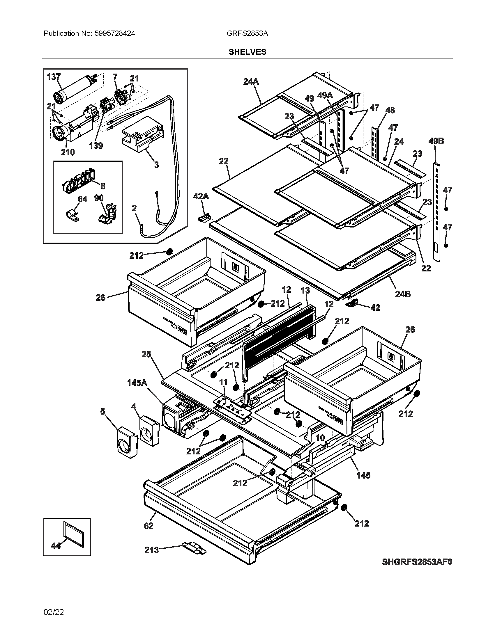 Official Frigidaire GRFS2853AF0 bottom-mount refrigerator parts | Sears ...