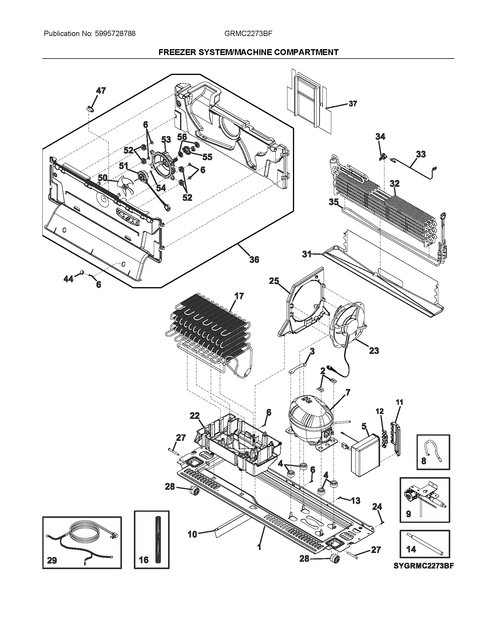 Official Frigidaire GRMC2273BF bottom-mount refrigerator parts | Sears ...