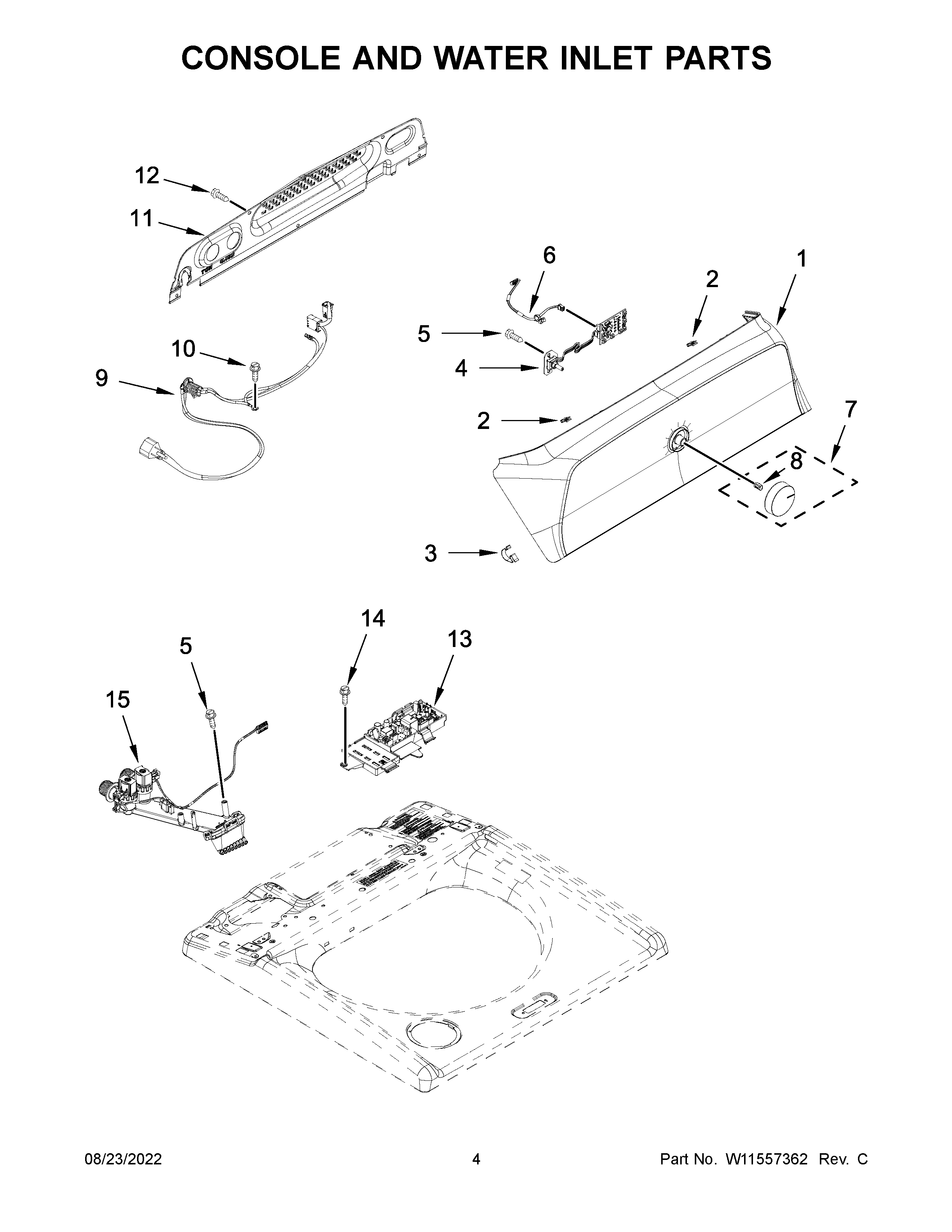 Official Whirlpool WTW5057LW0 washer parts | Sears PartsDirect